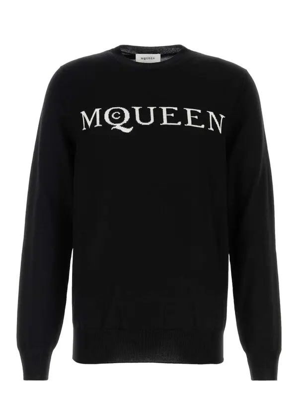 Alexander McQueen Wool Knit Sweater - Black