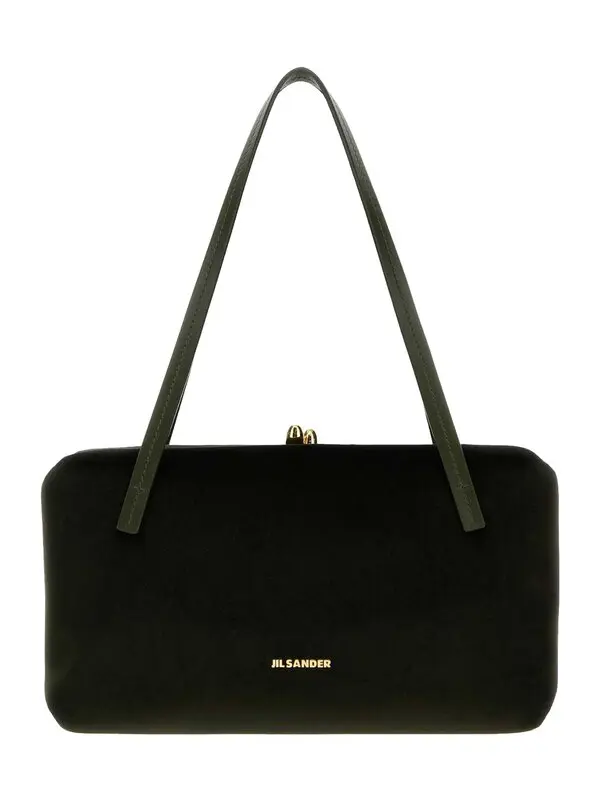 JIL SANDER Mini Goji Pillow Handbag In Velvet - Green