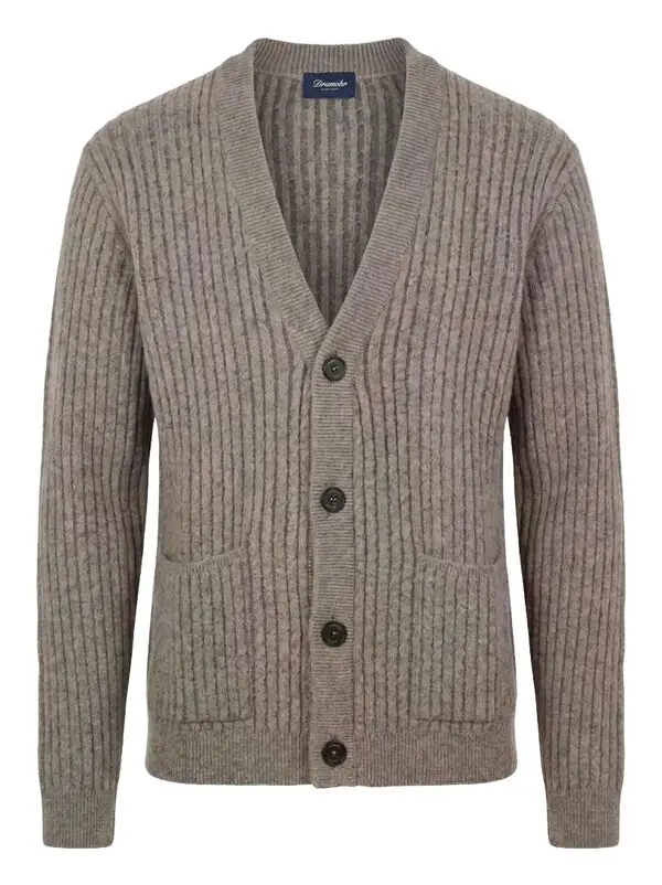 DRUMOHR Ribbed-knit Cardigan - Grey
