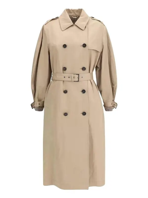 Brunello Cucinelli Double-breasted Belted Trench Coat - Neutrals