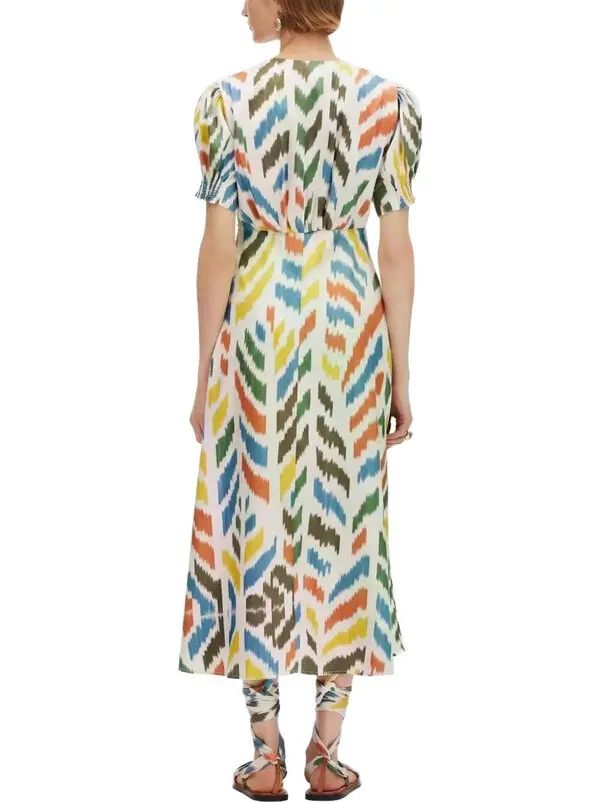 PUNICANA Princess Leaf-motif Midi Dress - Neutrals