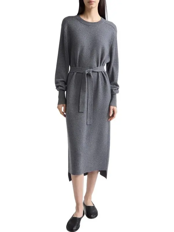 LISA YANG Verna Cashmere Midi Dress - Graphite