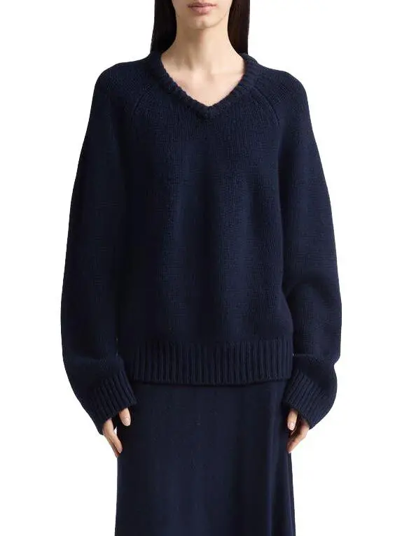 LISA YANG Oia Cashmere Sweater - Navy