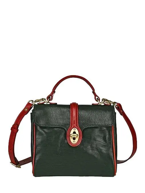 OLD TREND Laurel Heritage Genuine Leather Satchel - Kale