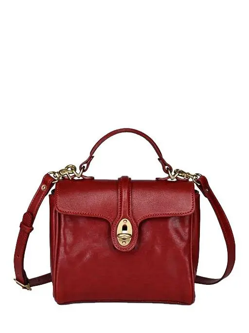 OLD TREND Laurel Heritage Genuine Leather Satchel - Red
