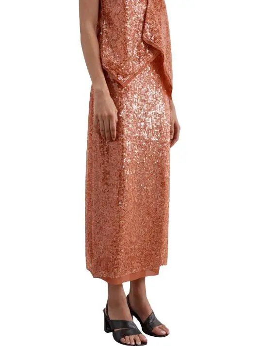 SCALPERS Sequins Skirt - Orange