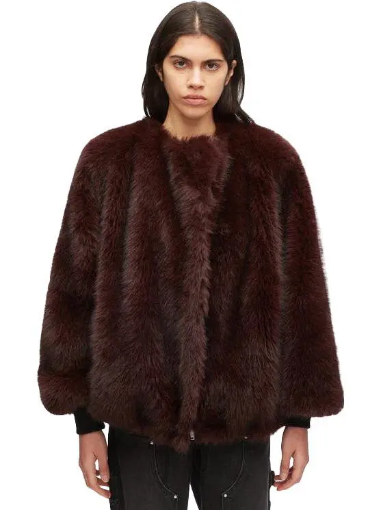 3.1 Phillip Lim Faux Fur Blouson Jacket - Espresso