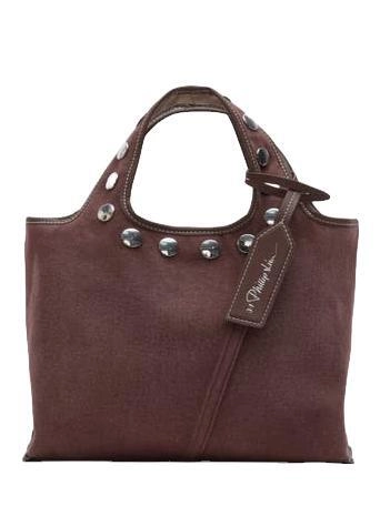 3.1 Phillip Lim Garment Dye Denim Mini Market Tote - Rust-brown Multi