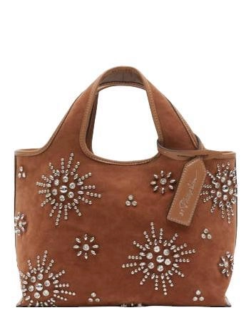3.1 Phillip Lim Studded Faux Suede Mini Market Tote - Sable