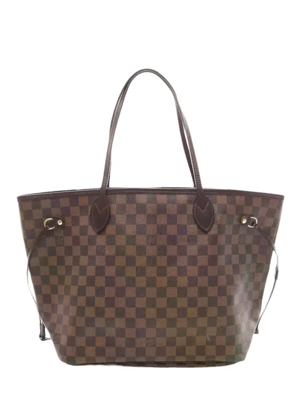 LOUIS VUITTON 2008 Mm Neverfull Damier Ebene Tote Bag - Brown