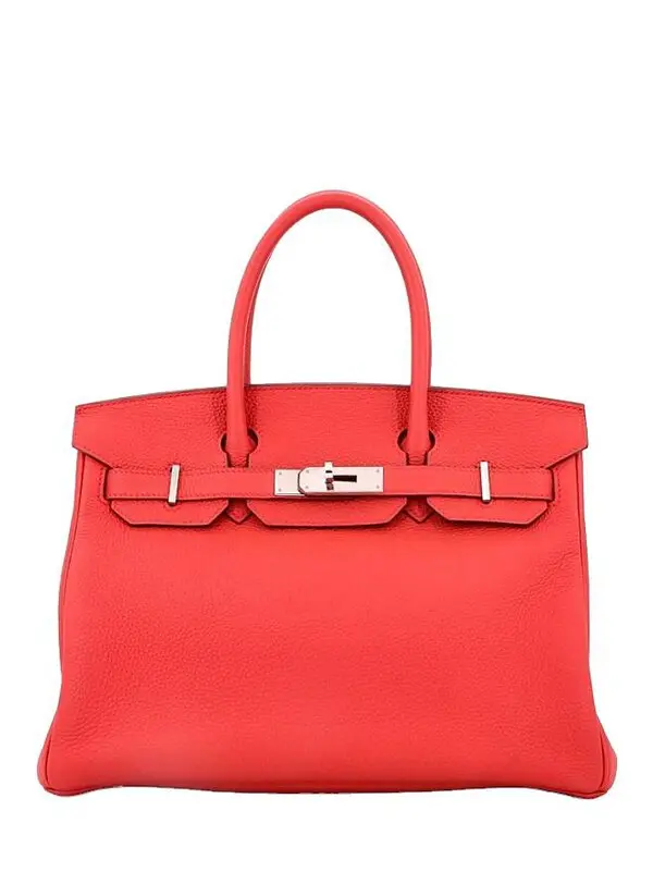 Hermès Birkin 30 Handbag Red Togo With Palladium Hardware - Geranium