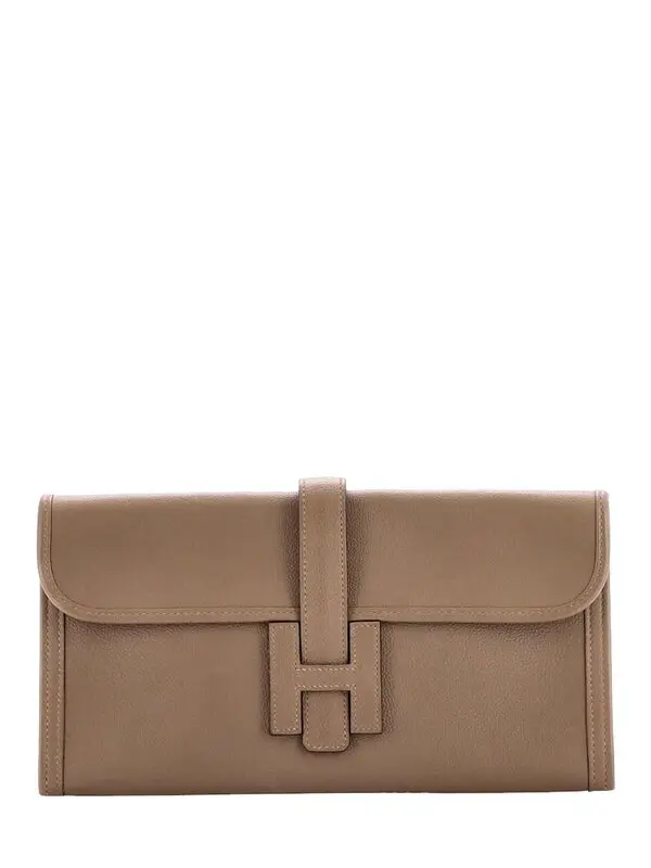 Hermès 29 Jige Elan Clutch Evercolor - Gray