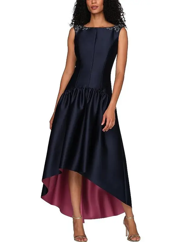 KAY UNGER Katrina Hi-low Cocktail Dress - Midnight Multi