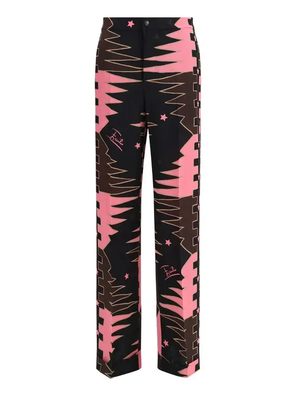 Emilio Pucci Crêpe De Chine Pants - Multicolour