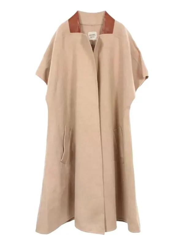 Hermès 2010 Short-sleeve Gown Coat - Neutrals