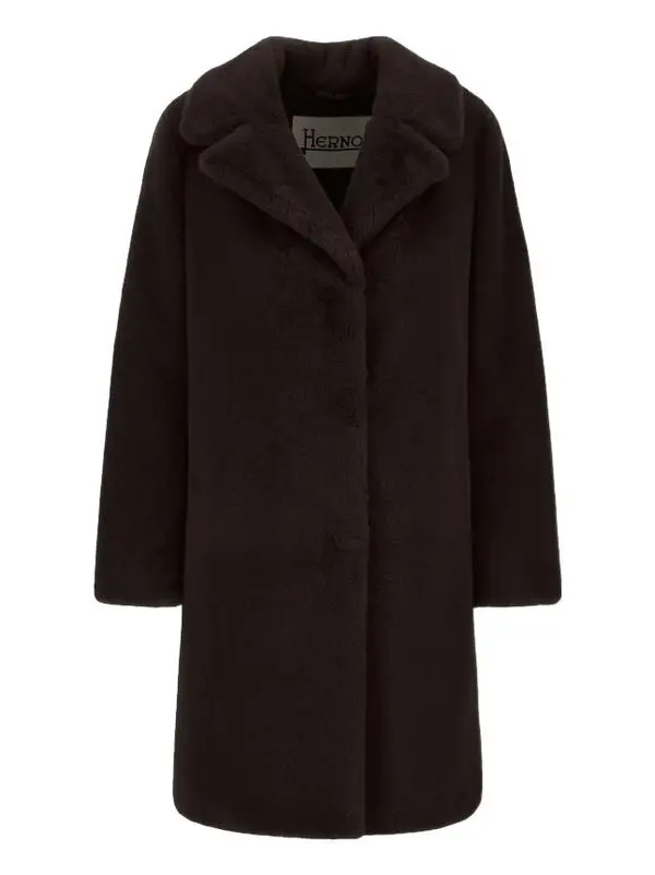Herno Textured Long Coat - Brown