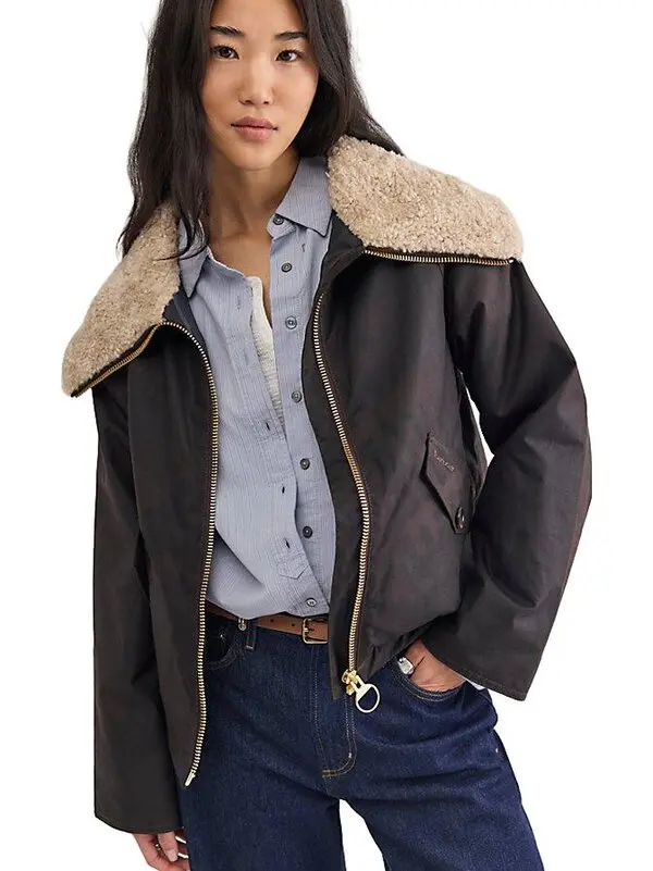 Barbour Mary Waxed Cotton Jacket - Rustic