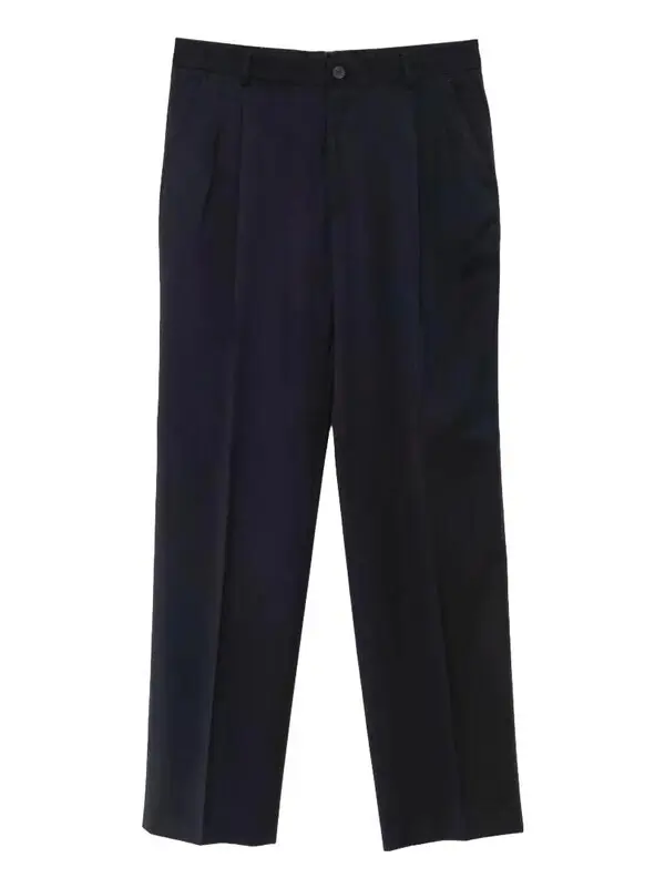 MANUEL RITZ Pleated Straight-leg Trousers - Blue