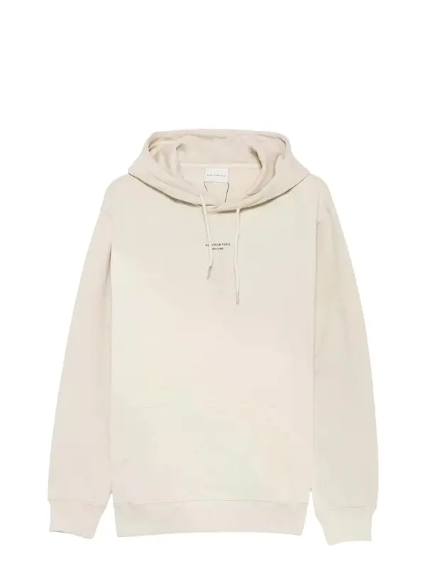 Drole De Monsieur Le Hoodie Slogan-print Drawstring Hoodie - Neutrals