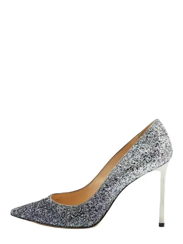 JIMMY CHOO Romy Glitter Pumps - Silver