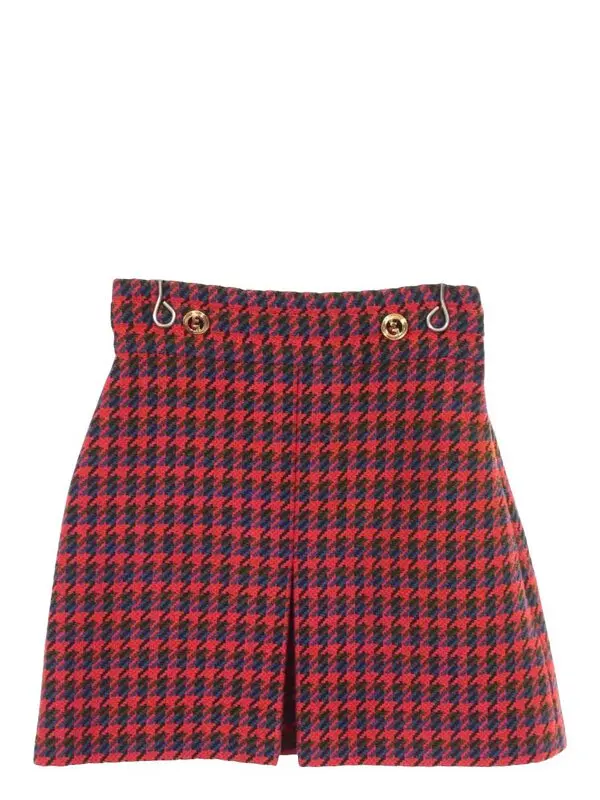 Gucci 2010s Interlocking G Mini Skirt - Red