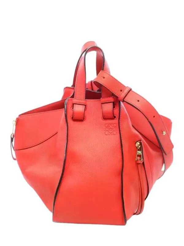 Loewe 2000s Hammock Leather Tote Bag - Red