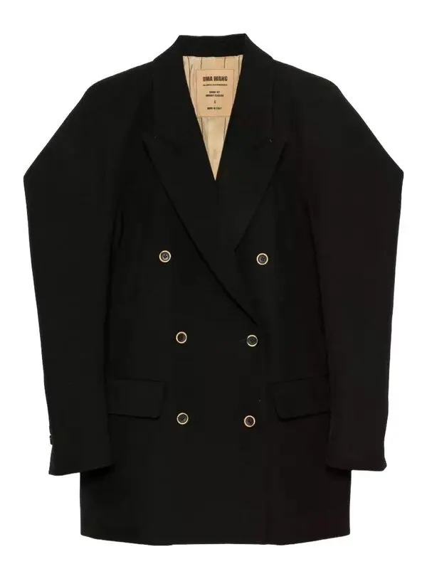 UMA WANG Kobbl Double-breasted Sculptural-sleeve Jacket - Black