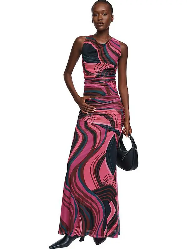 HUTCH Cda Maxi Skirt - Pink Pattern