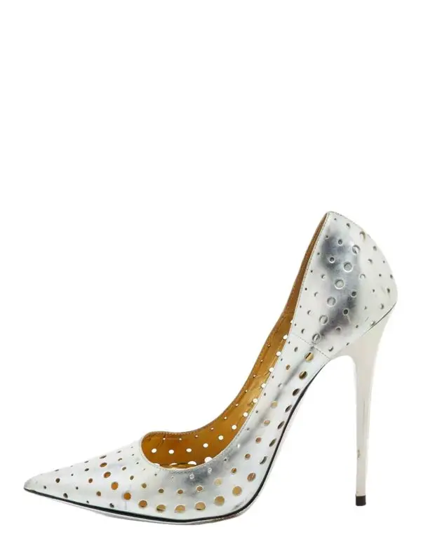 JIMMY CHOO Mime Perforated Pumps - Silver