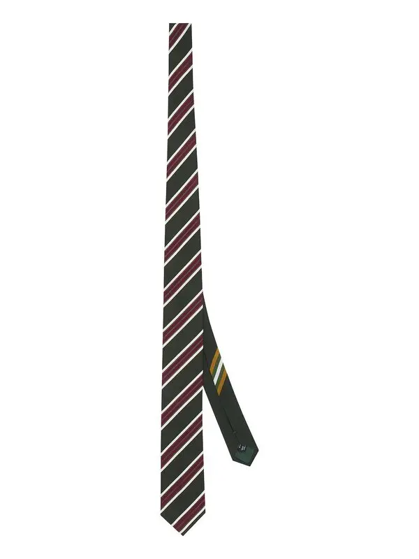 Dries Van Noten Printed Tie In Green - Bottle