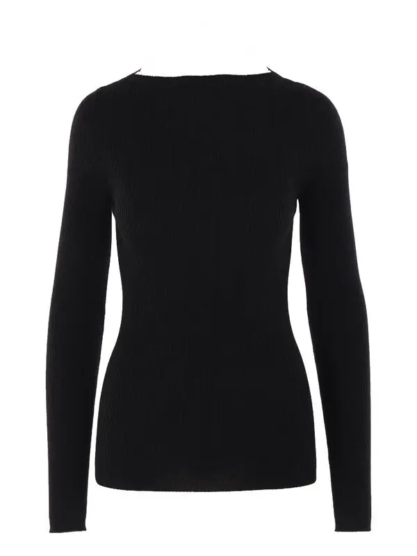 Rick Owens Ribbed Knit Top - Black