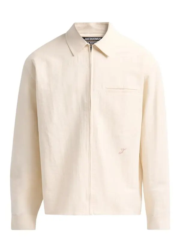 Jacquemus La Chemise Mecano Cotton-blend Shirt - Off White