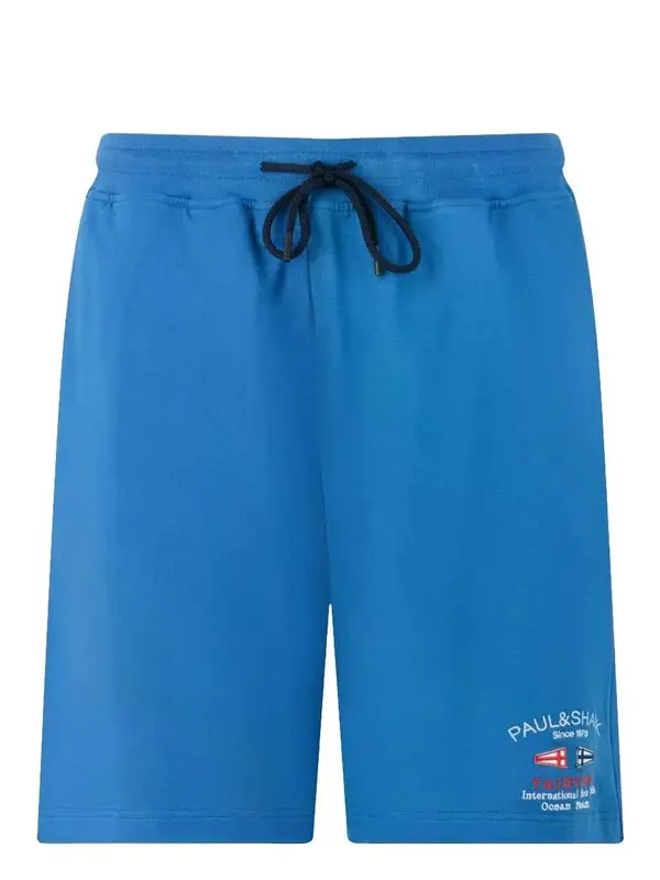 Paul & Shark Logo-embroidered Drawstring Shorts - Blue