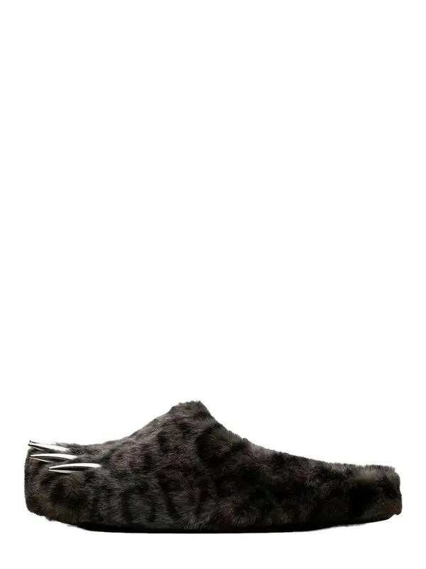 BRAVEST STUDIOS Leopard Claw Slides - Grey