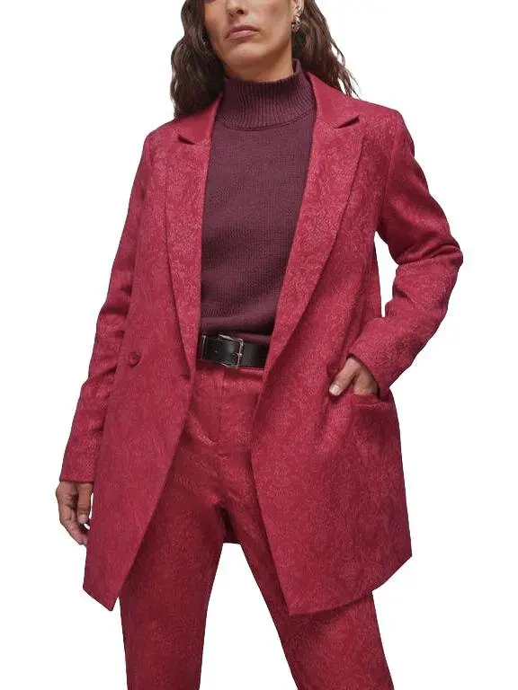 WILFANG The Empower Jacquard Double Breasted Blazer - Raspberry
