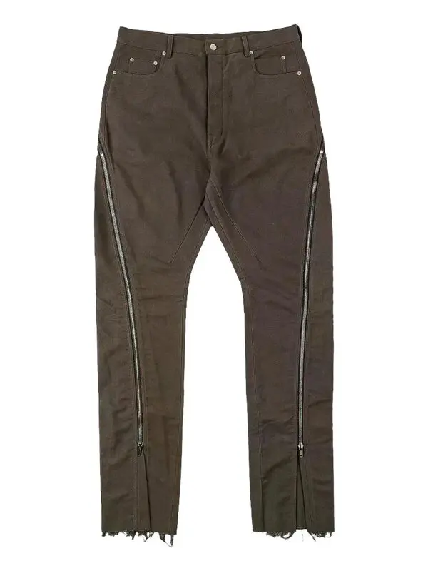 Rick Owens Bolan Banana Zip-detail Jeans - Grey