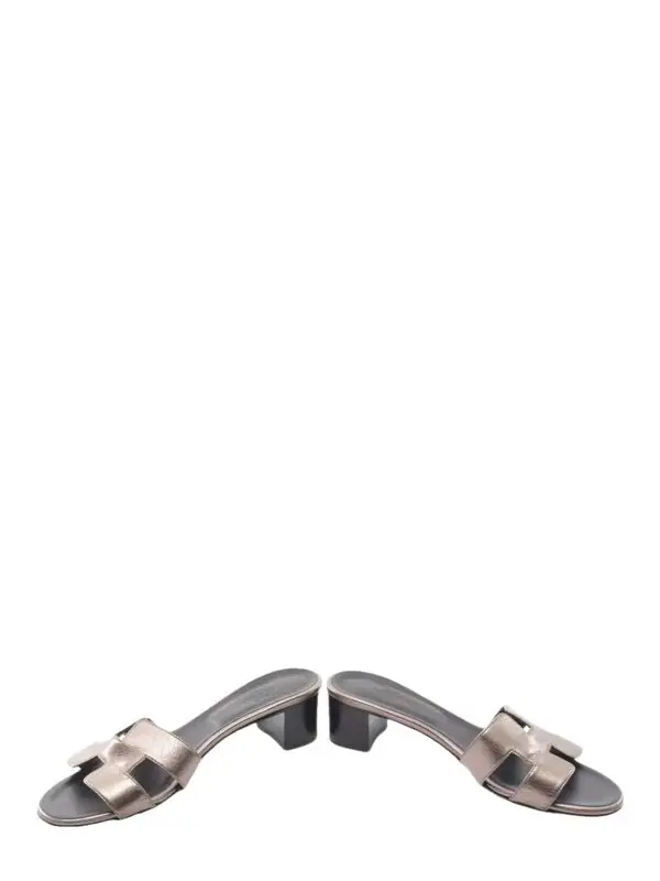 Hermès 2000s Oasis Mules - Silver