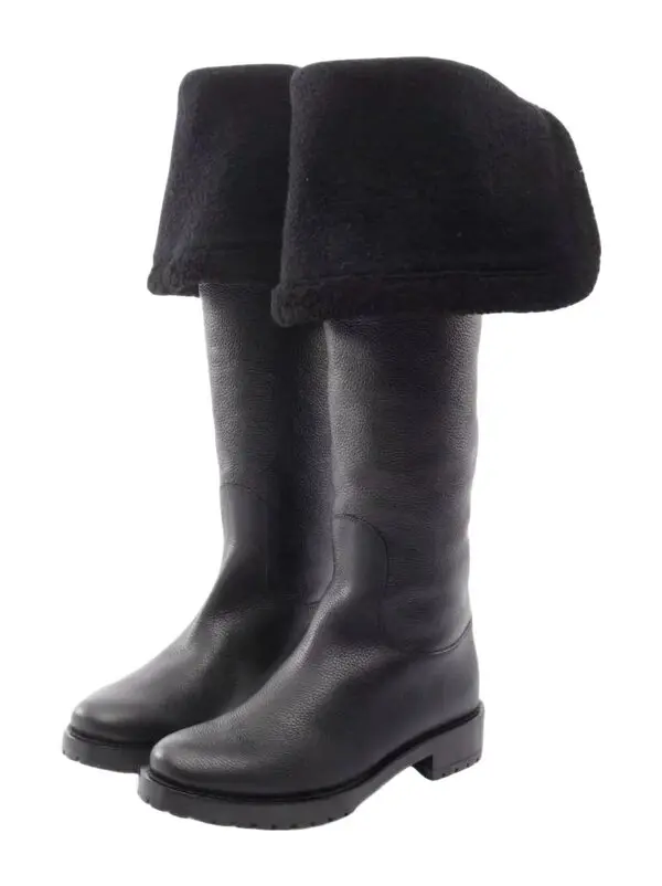 LOUIS VUITTON 2010s Mouton Monogram Boots - Black