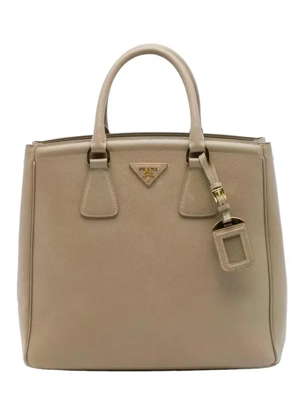 Prada 2010-2026 Saffiano Lux Parabole Tote Bag - Brown