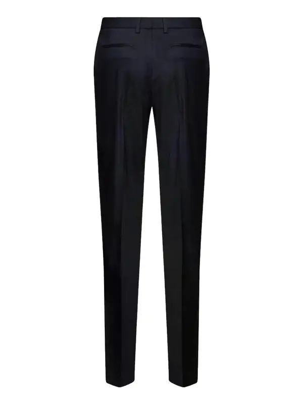 PT TORINO Pressed-crease Straight-leg Tailored Trousers - Blue