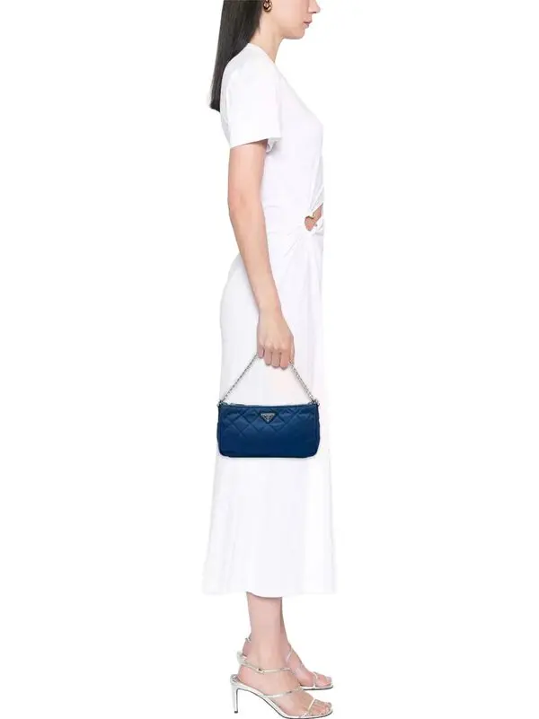 Prada 2000-2013 Impuntu Tessuto Satchel - Blue
