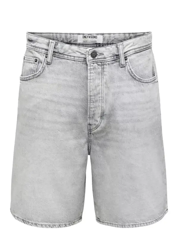 ONLY&SONS|MAN Onsfade Faded-effect Denim Shorts - Grey