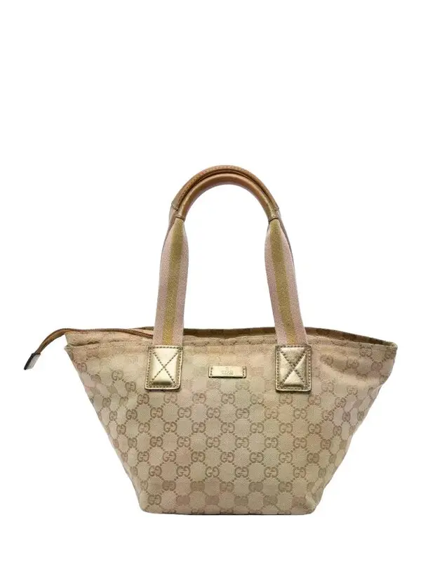 Gucci 2016-2026 Gg Canvas Web Tote Bag - Neutrals