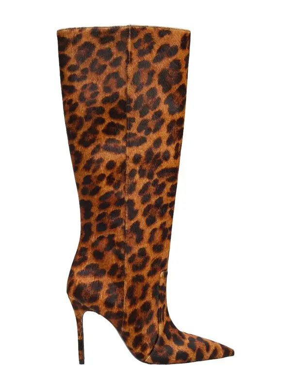 Schutz Samira 100mm Leopard-print Fur Boots - Leopard Print