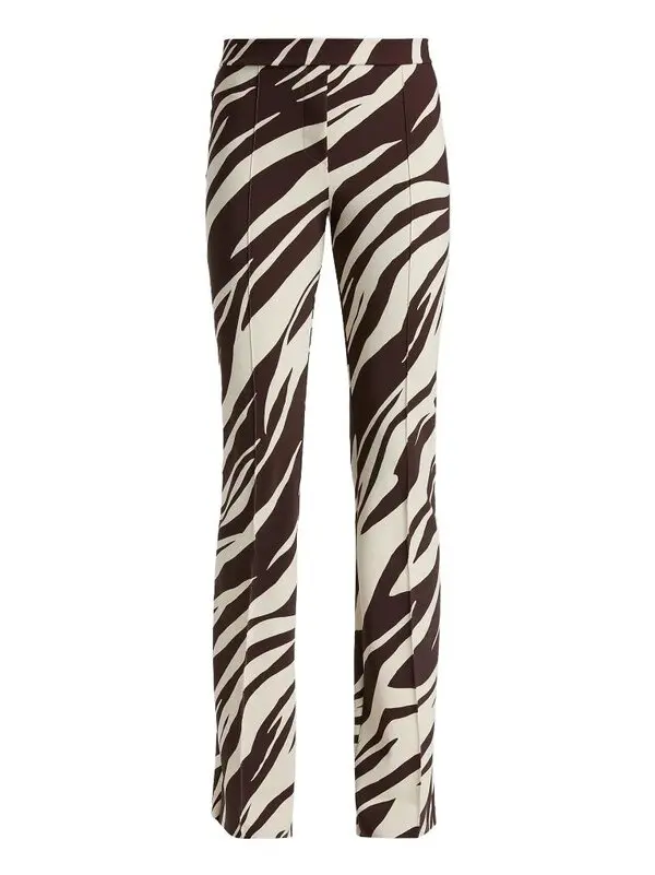 Chiara Boni La Petite Robe Maren Zebra-striped Jersey Straight Pants - Marlene