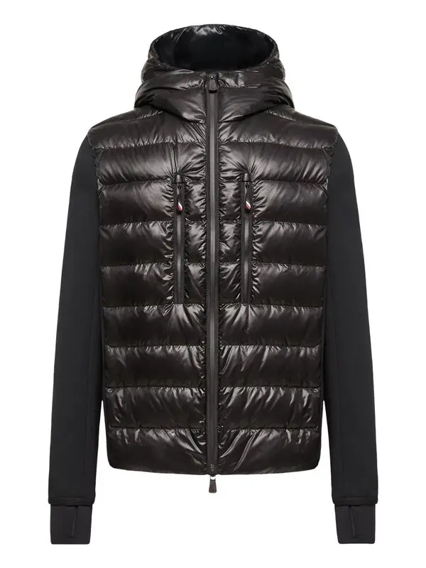 Moncler Down-filled Nylon Mini Jacket With Adjustable Hood - Nero