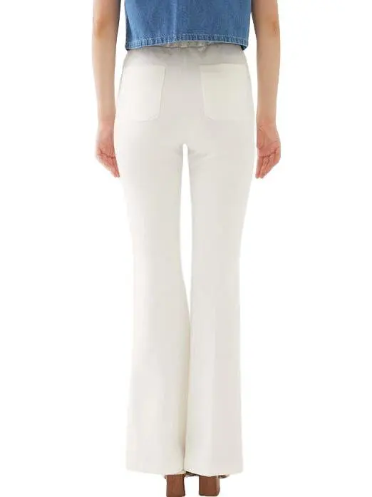 EXQUISE Flared Trousers - Ecru