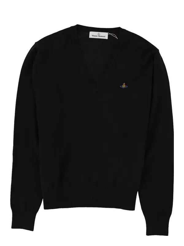 VIVIENNE WESTWOOD Maglia Mark Con Scollo A V - Black