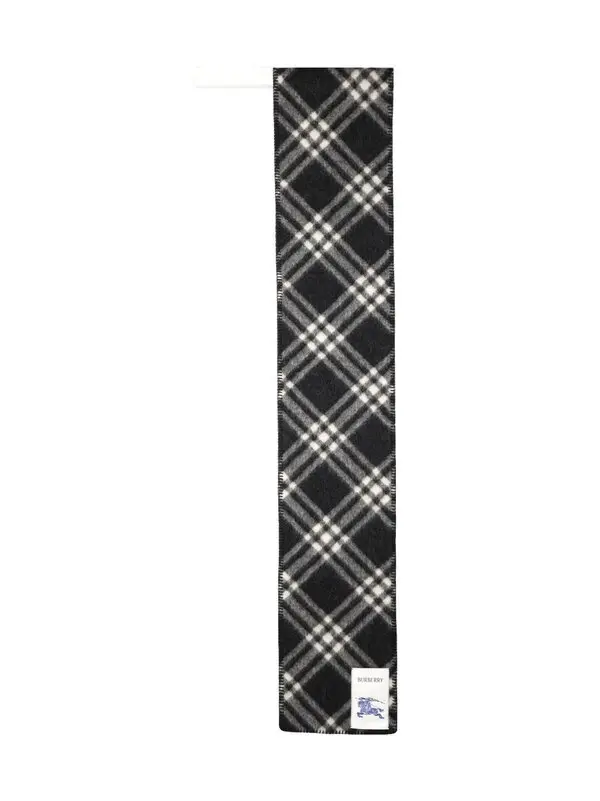 Burberry Sciarpa Con Stampa Check - Black