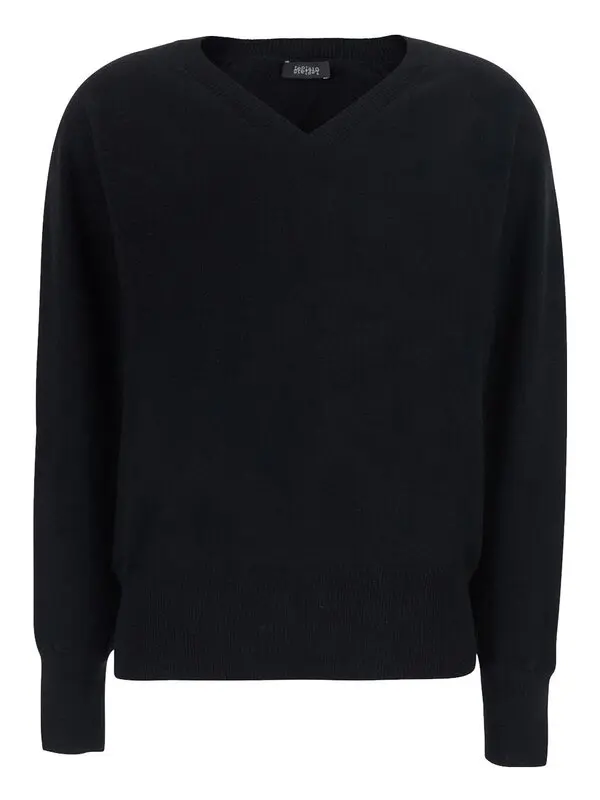 LEPLAIN Sweater With V Neck In Cashmere For - Black
